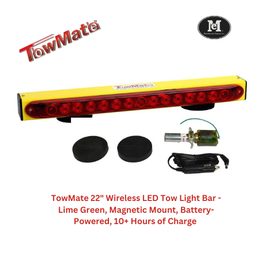 TowMate 22" Wireless LED Tow Light Bar - Yellow , Magnetic Mount ...