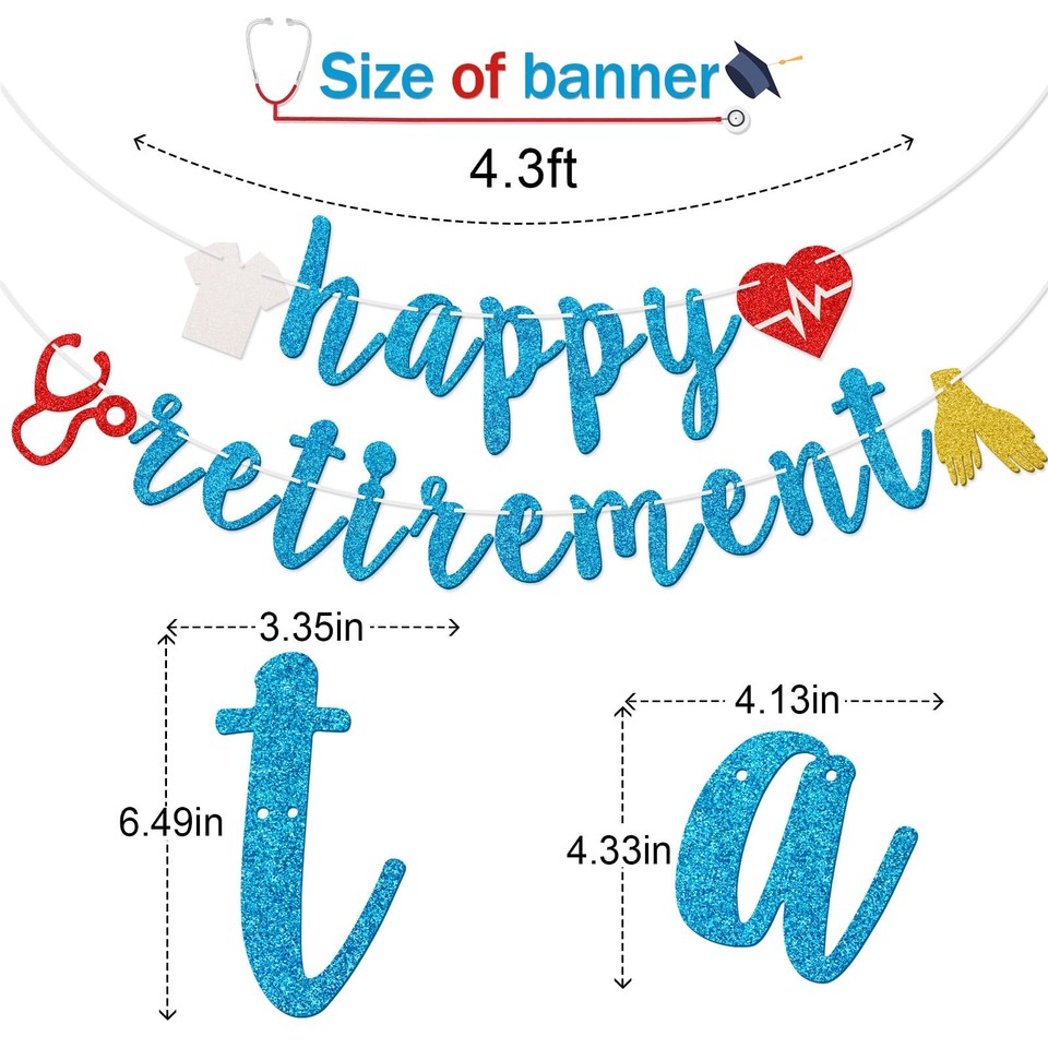 Happy Retirement Banner, Doctor Nurse Retirement Banner, Doctor ...