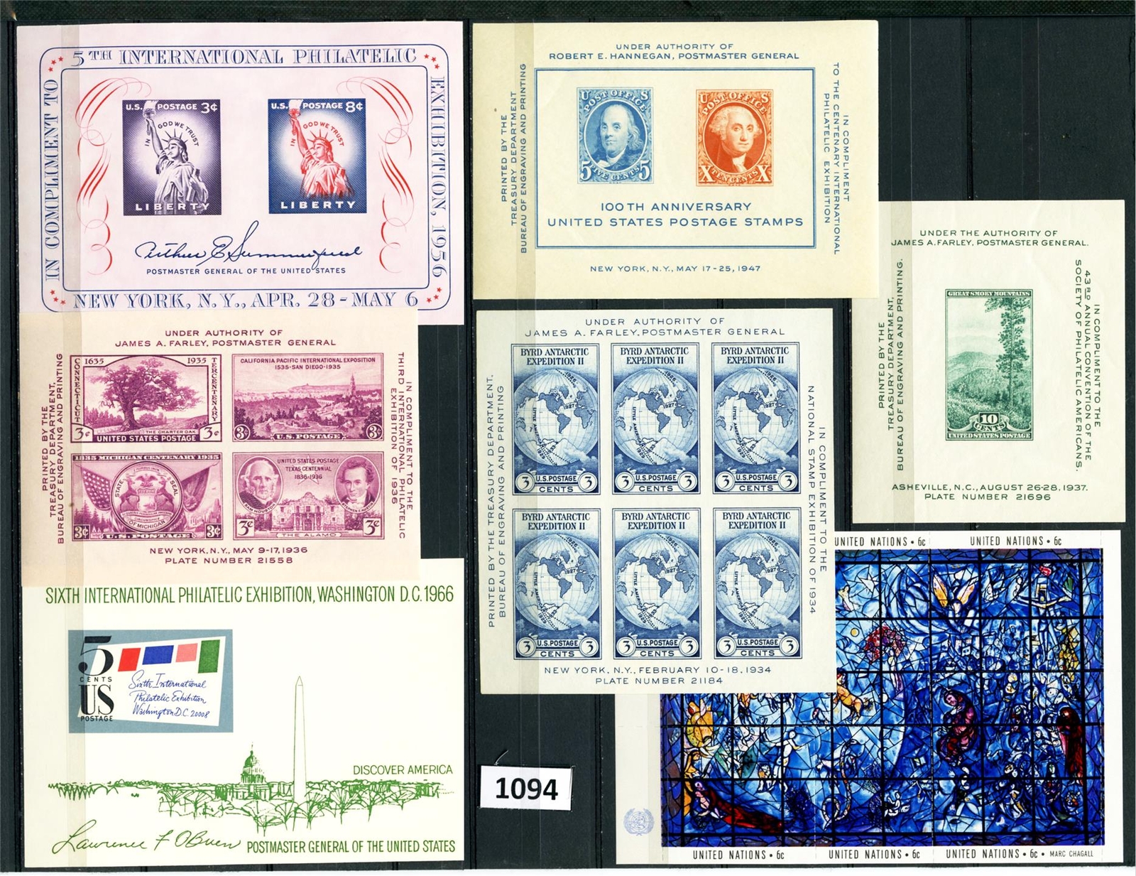 Dealer Dave Stamps SOUVENIR SHEETS, 735, 778, 797, 948, 1075, 1311 ...