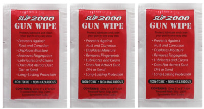 Slip 2000 Airsoft Gun Rifle Pistol Lubricated Gun Wipes 5x8 inch Pack ...