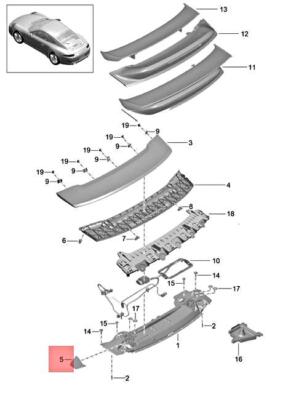 Genuine PORSCHE 911 991 Carrera GT3 Porsche R RS Cover Right ...