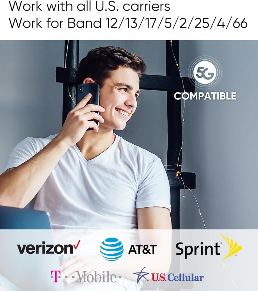 Cell Phone Booster For Home Up To 3000 sq ft 5G 4G LTE FCC | eBay