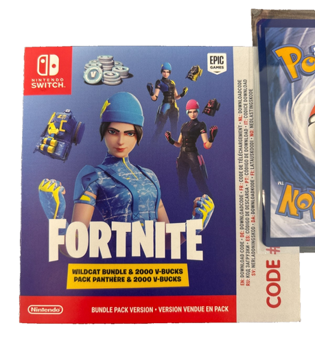 Nintendo Switch Fortnite Wildcat Bundle & 2000 V-Bucks Download Code ...