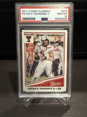 2017 Panini Classics Rookies Patrick Mahomes II #274 (RC) PSA 10 | eBay