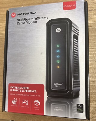 Motorola Cable Modem Surfboard Extreme SB6121 DOCSIS 3.0 New Open Box ...