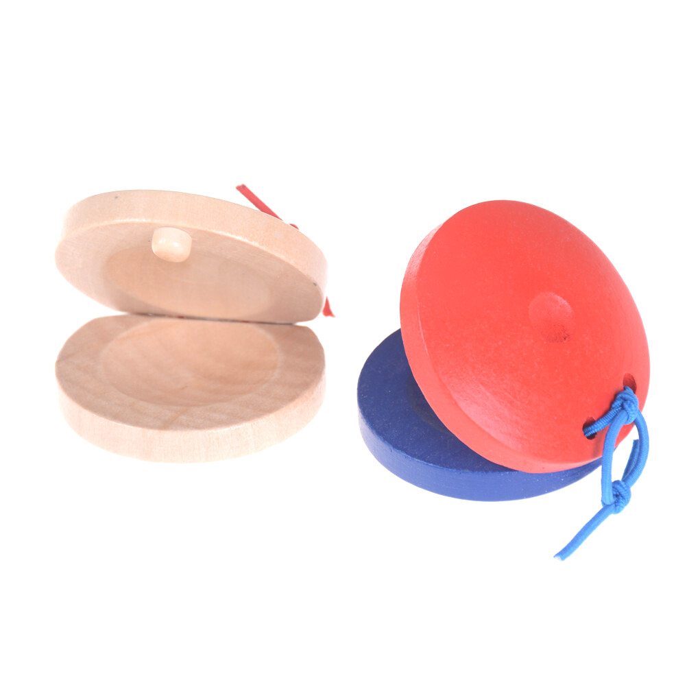 Kid Wooden Castanet Toy Children Musical Percussion Instrument TOY ...