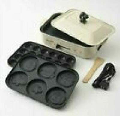 Bruno Peanut Snoopy Compact 3pcs Hot Plate Flat Takoyaki Pancake 100V ...