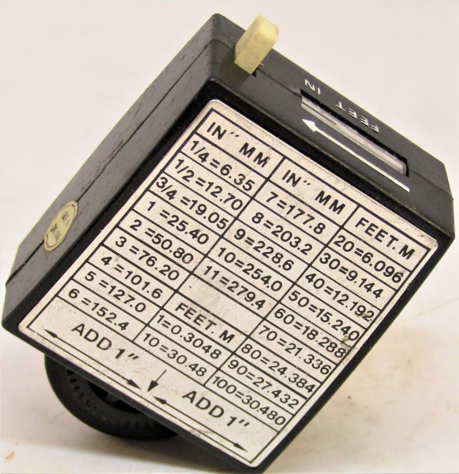 Vintage Roll A Ruler Measures Feet And Inches Made In Hong Kong Works ...