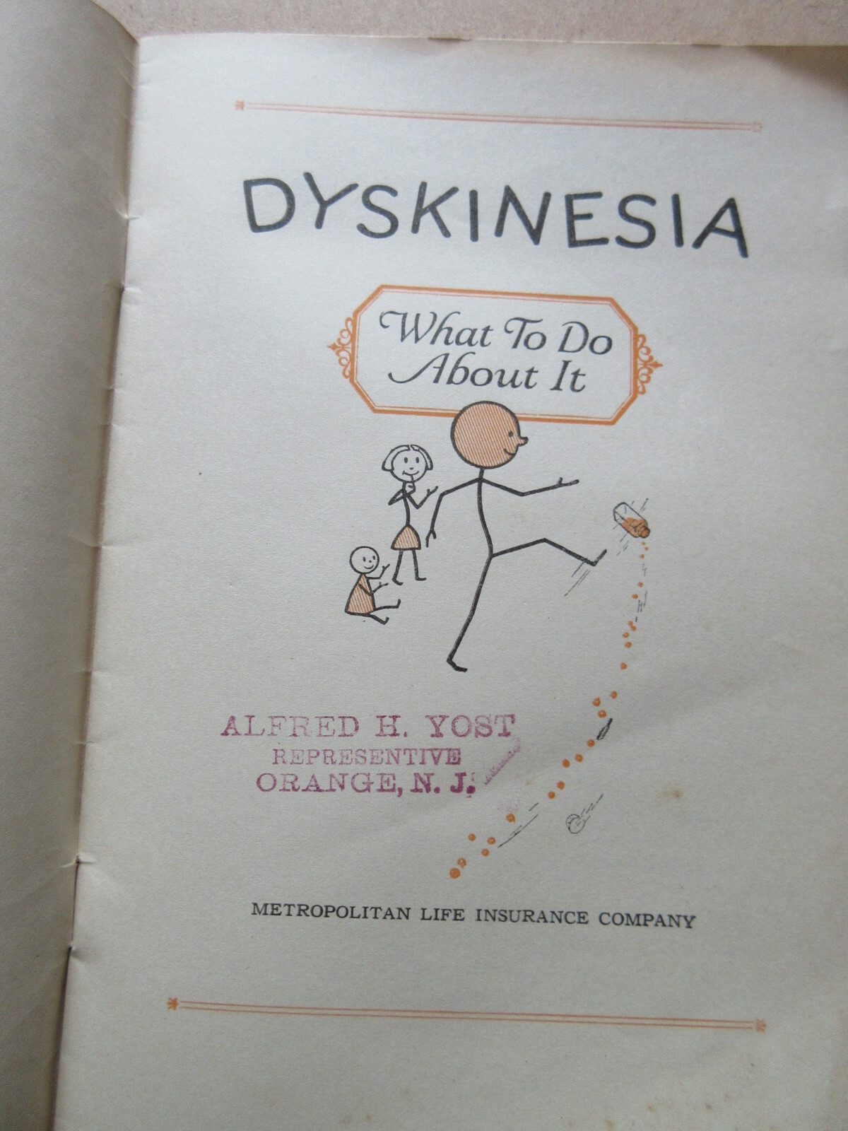 DYSKINESIA Metropolitan Life Insurance Metlife Brochure VINTAGE 1926 | eBay