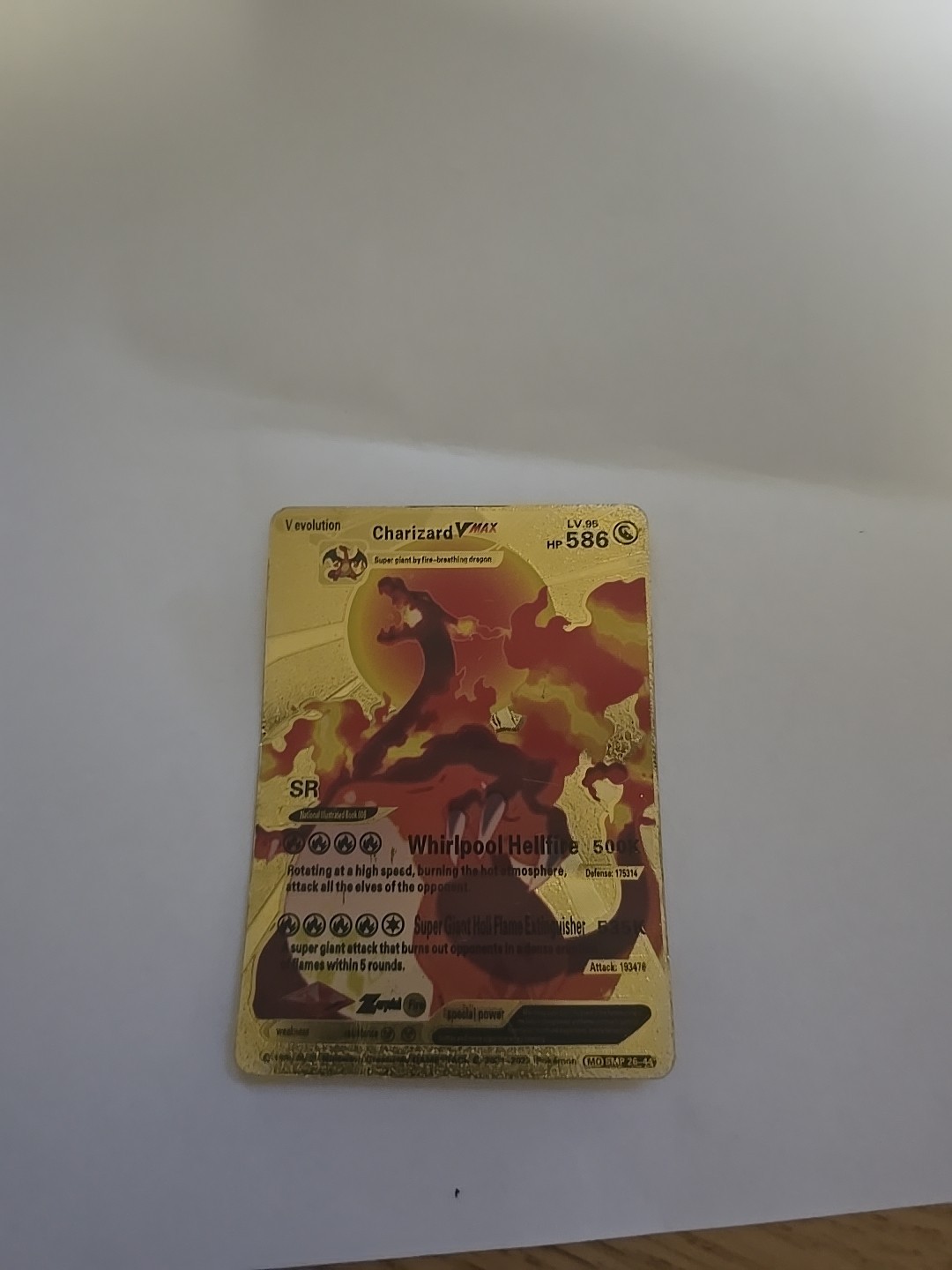 Charizard VMax Whirlpool Hellfire Gold Foil Fan Art Pokémon HP 586 | eBay