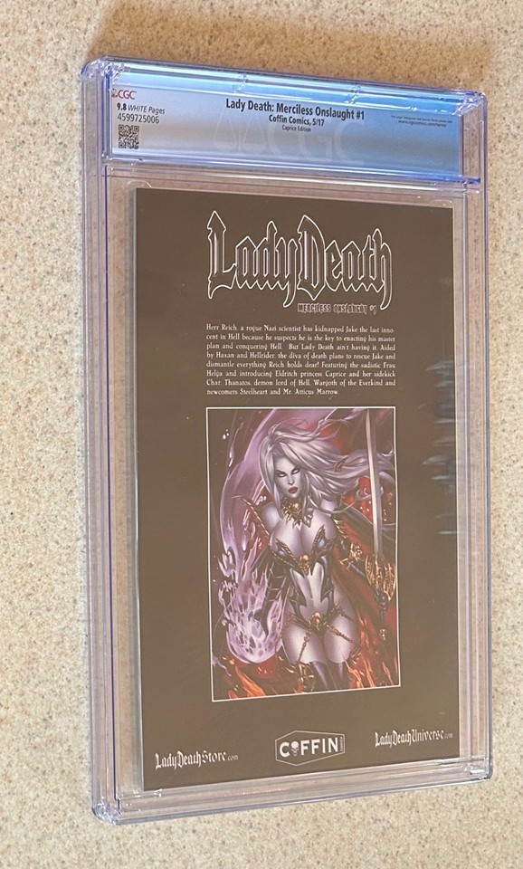 LADY DEATH Merciless Onslaught #1 (Coffin 2017) -- Caprice Ltd to 100 ...