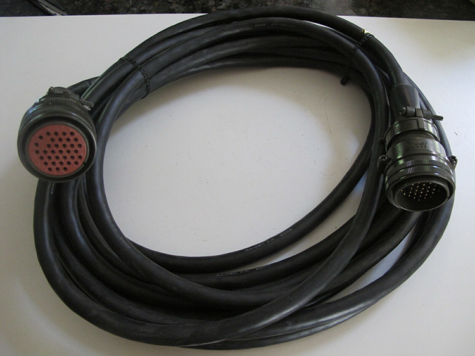 DDK SERVO DRIVE/MOTOR CABLE/CONNECTOR ASSY W/ AMPHENOL MS3106B28-15P ...