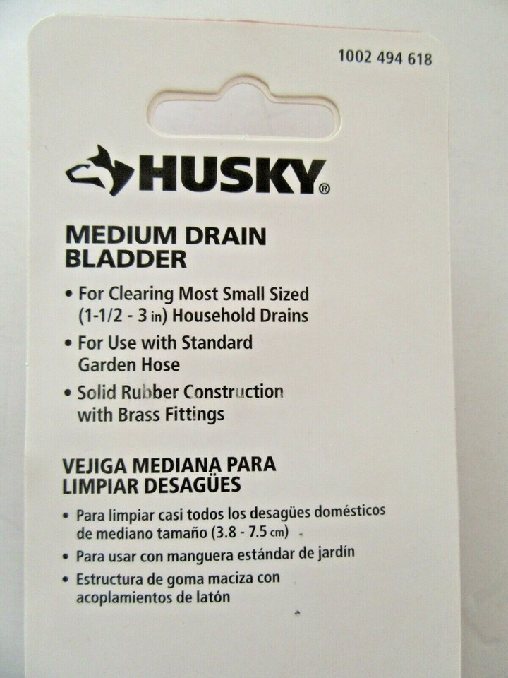 Husky Medium Drain Bladder Clog Cleaner Remover | eBay