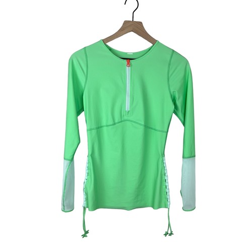 LULULEMON Water: Surf to Sand Rashie Women’s Dragonfly/Lemon Lime Sz 4 ...