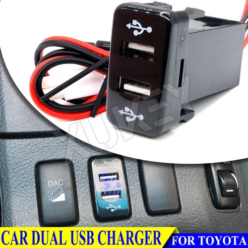 Car Charger 12V Dual USB Port Charging For Toyota Prado Land Cruiser ...