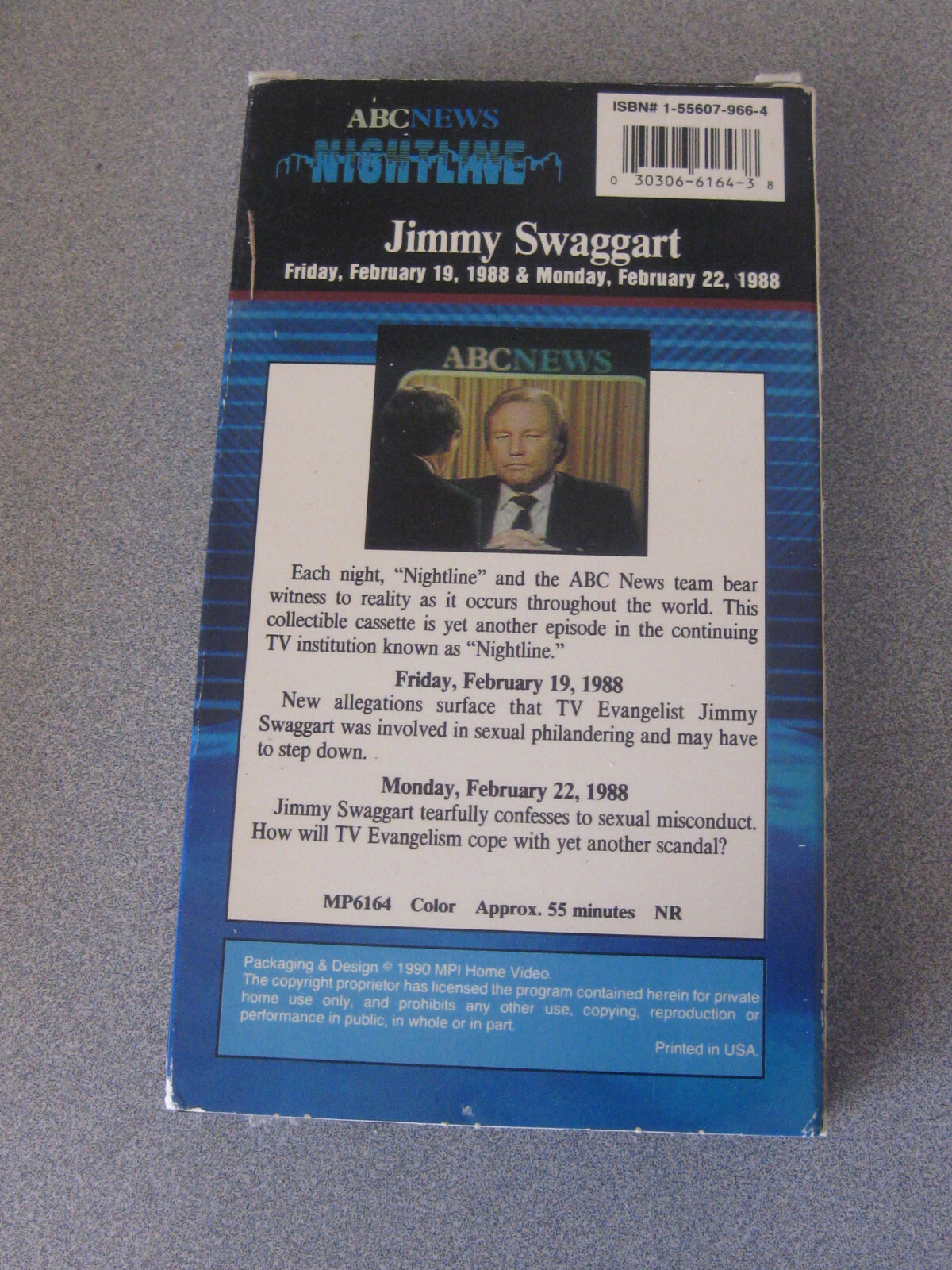 Nightline Jimmy Swaggart Ted Koppel ABC NEWS VHS Scandel Expose ...