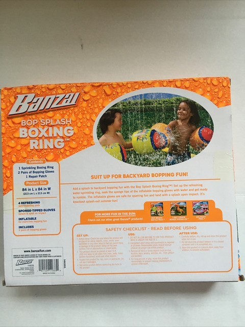 Banzai Bop Splash Boxing Ring With Inflatable Gloves Aal2 for sale ...