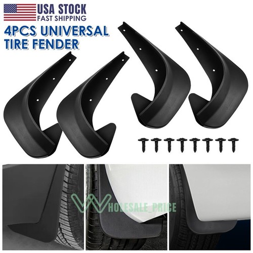 4 pc Universal Car Mud Flaps Splash Guards for Front or Rear (Hardware ...