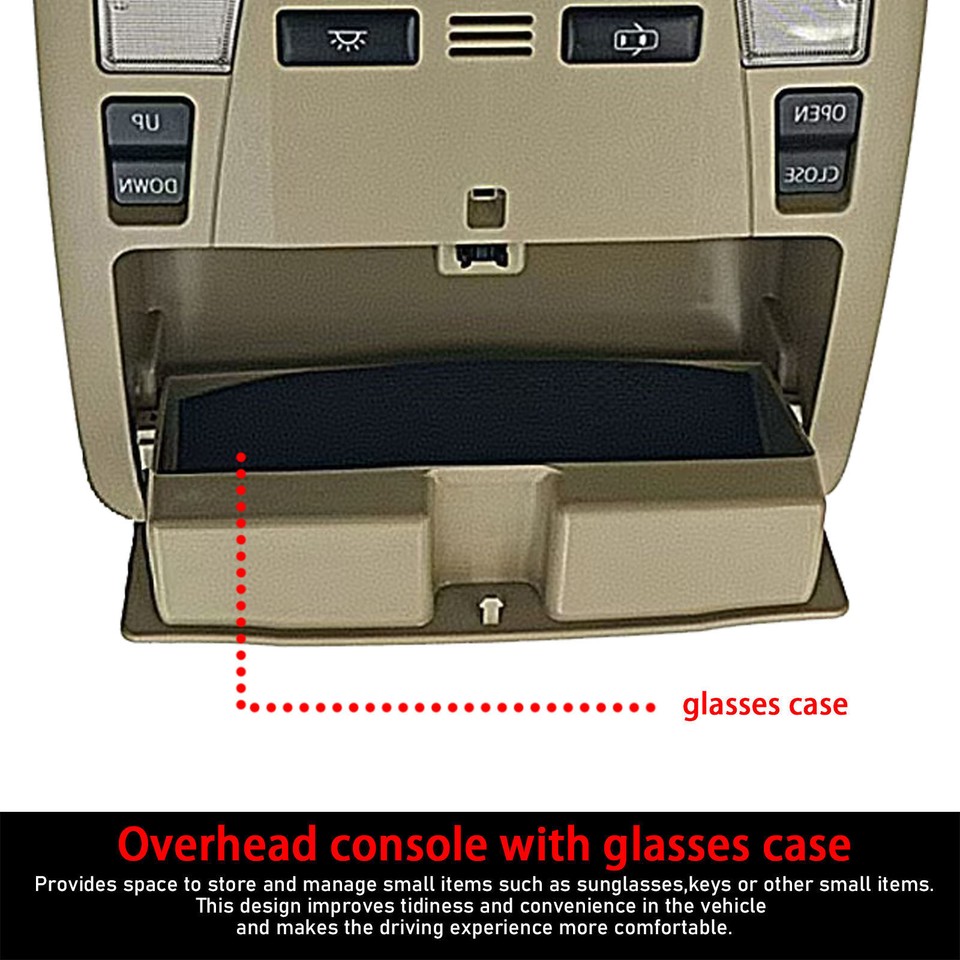 2012-2016 Toyota Camry Overhead Console with Sunroof Switches Storage Box