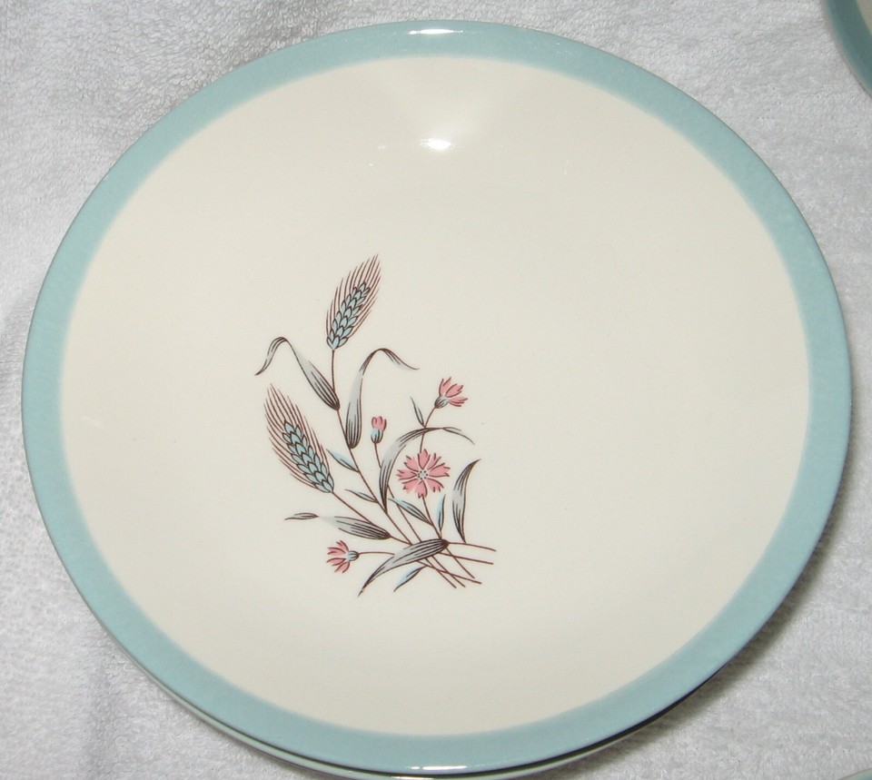 HOMER LAUGHLIN SPRING GARDEN TURQUOISE & PINK WHEAT - MANY PCS - PIK UR ...