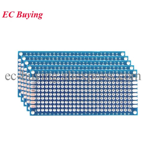 5pcs 3x7cm Double Side Prototype PCB Board Circuit Breadboard PCB ...