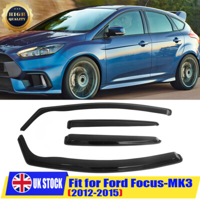 4x Tinted Wind Deflectors For Ford Focus MK3 5 Door Saloon Hatchback ...