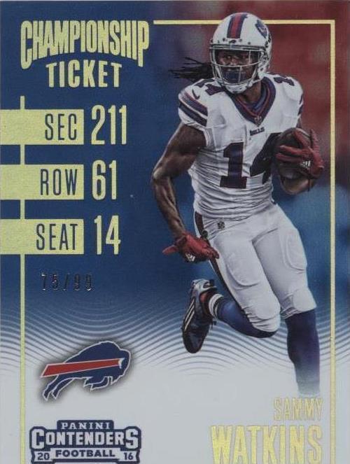 2016 Panini Contenders - Season Ticket Sammy Watkins #54 Championship ...