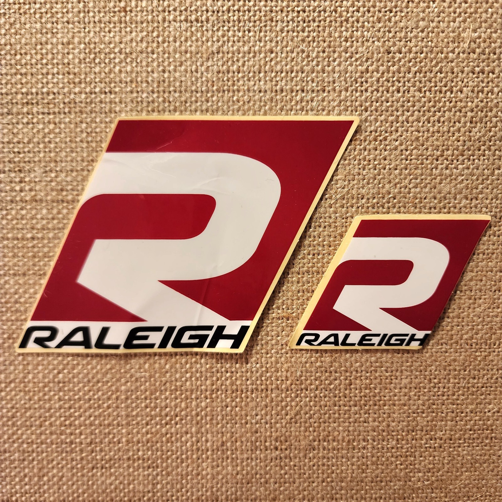 Raleigh Stickers Set of Two Red Bicycle BMX Vintage Authentic | eBay
