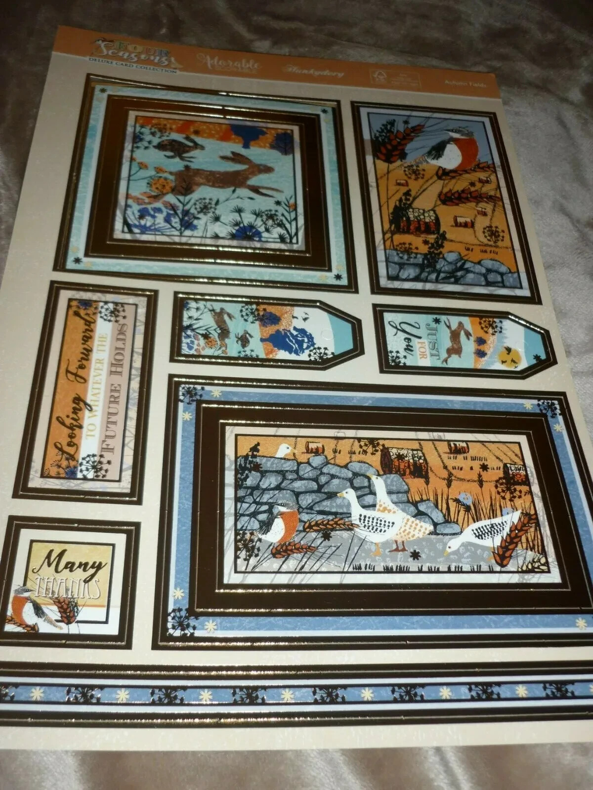 5 ASSORTED HUNKYDORY KITS GILDED A4 DIE-CUTS-CARDS-INSERTS-ENVELOPES ...