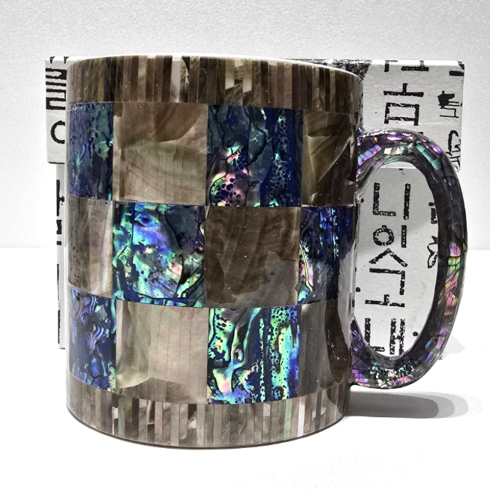 Korean Vintage Traditional Design Najeon Lacquer Mugs Mother of Pearl ...
