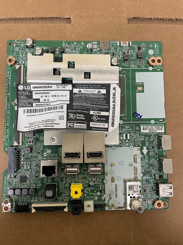 LG 49NANO85UNA MAIN BOARD EBU65841503 | eBay