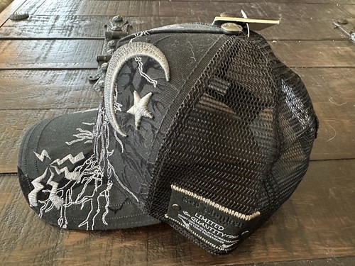 RED MONKEY LOS ANGELES TRUCKER HAT BLACK : WHITE MOON / STAR ...