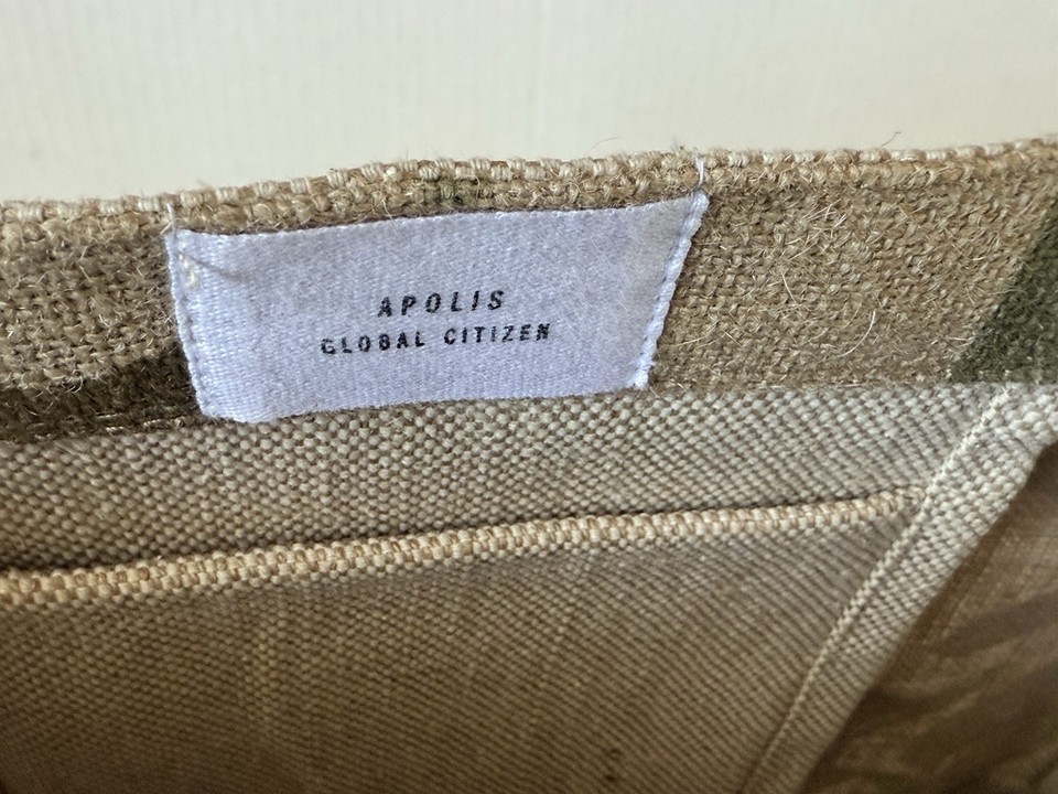 Apolis Global Citizen Reusable Camo Market Bag Burlap Leather Handles ...