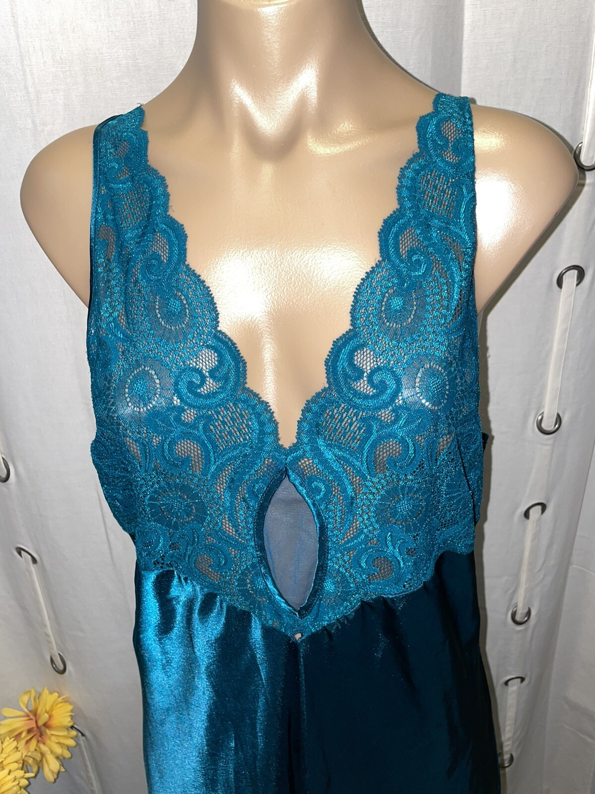 Victoria's Secret Satin & Lace Night Gown Slip Full … - Gem