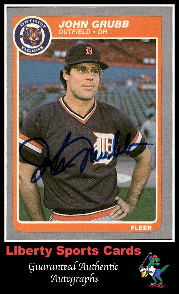 1985 Fleer John Grubb #9 Authentic Autographed Card Detroit Tigers | eBay
