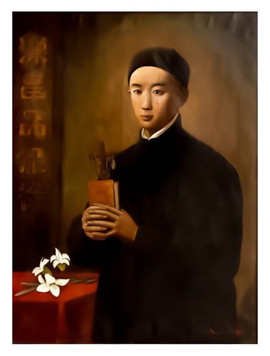 Holy Card of Saint Paul Chen a Chinese Catholic Martyr Plus 1" Miraculous Medal | eBay