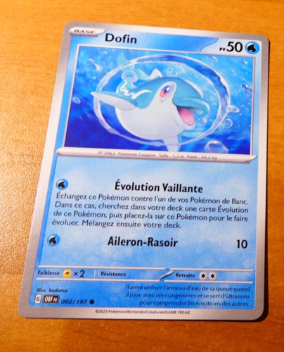 POKEMON FLAMMES OBSIDIENNES CARD CARTE DOFIN 060/197 FR VF OBF MINT ...