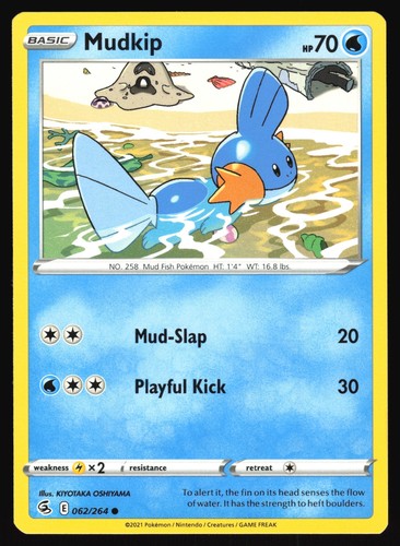 2021 Pokemon TCG Mudkip 062/264 Fusion Strike Common | eBay