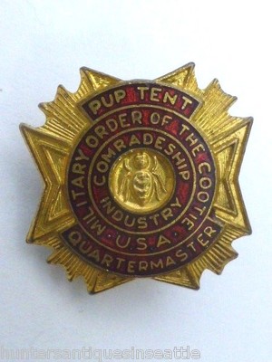 Pup Tent Military Order of the Cootie, USA VFW Quartermaster - Enameled ...