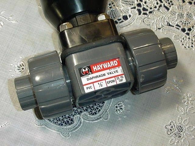 Hayward Diaphram Valve, 1/2 Inch, Threaded, PVC, Grey, EPDM, 225 PSI ...