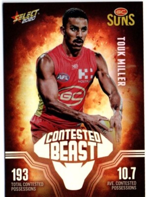 2020 Select Footy Stars Contested Beast - Touk Miller CB26 Gold Coast ...