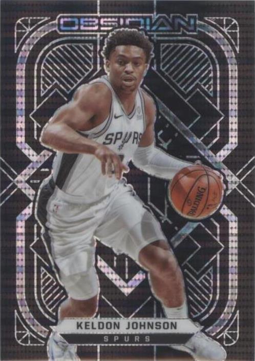 2020-21 Panini Obsidian - Keldon Johnson #40 Electric Etch Asian ...