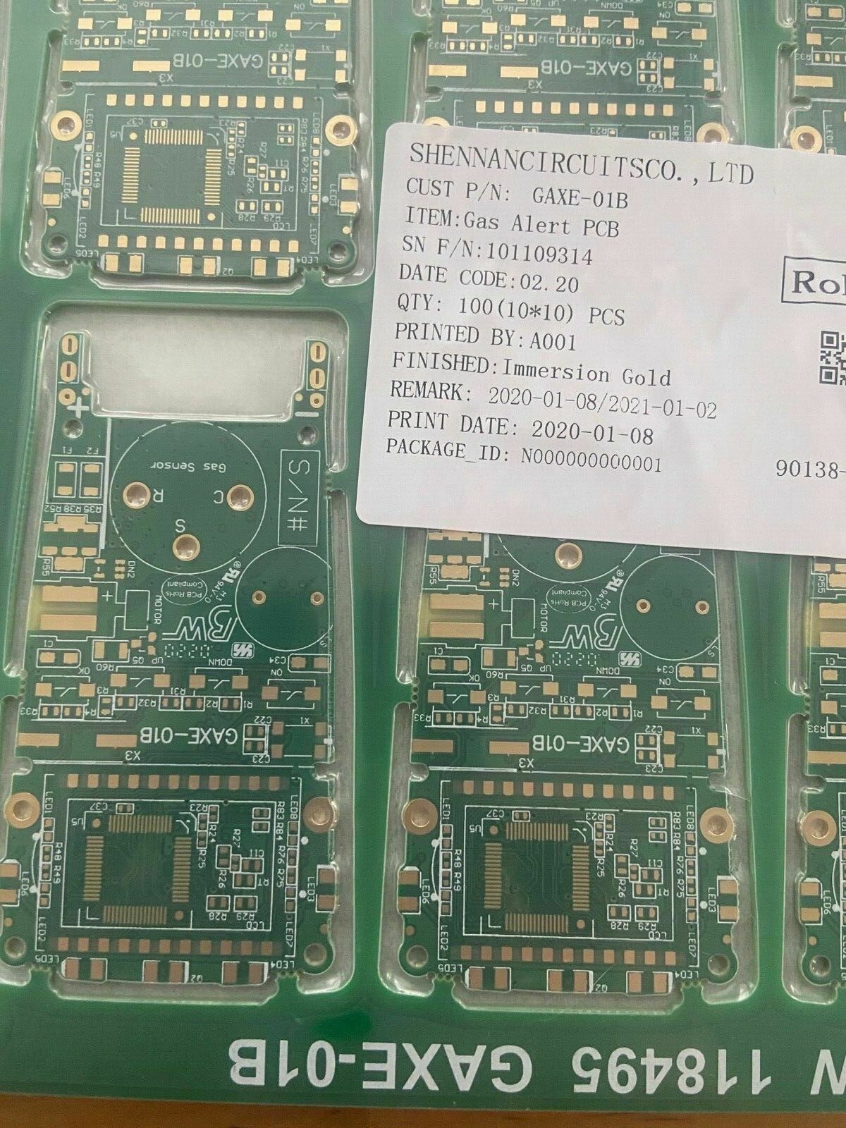 Stack of 100 Shennan Circuit gaxe-01b Gas Alert PCB Board Control BW ...