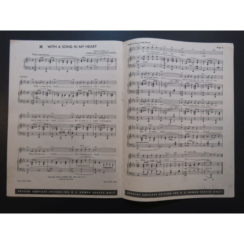 Army Navy Hit Kit Of Popular Songs Canto Piano 1945 | eBay