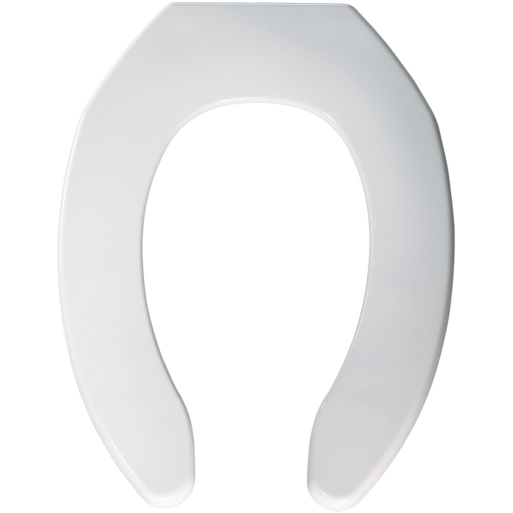 Bemis B1055000 Elongated Open Front Less Cover Toilet Seat in White for ...