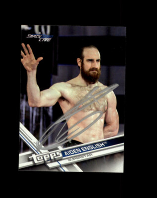 Aiden English Signed WWE Smackdown 2017 Topps IPA (In Person Autograph ...