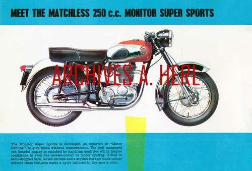Matchless 250 Model G2 CSR Monitor Super Sports 1964 PRINT POSTER | eBay