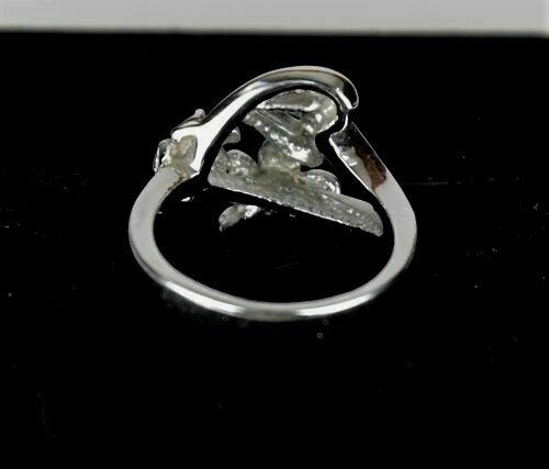 Silver Ring Dainty Floral Design Marked RSC size 5 | eBay