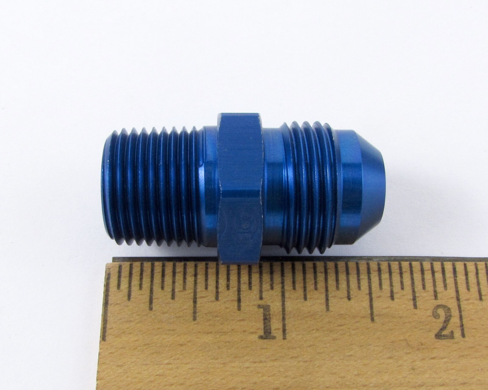 Lot of (5) AN816 Straight Adapter Fitting Blue Anodized Male NPT Pipe ...