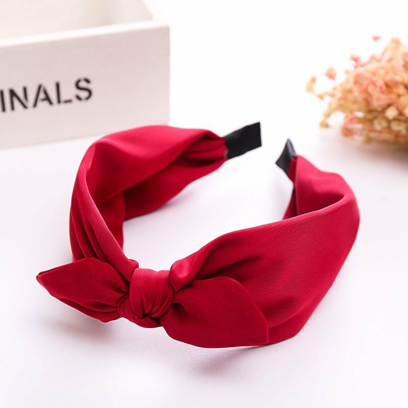 Womens Fabric Hair Band Bow Wide Headband Knot Alice Head Band Hair ...